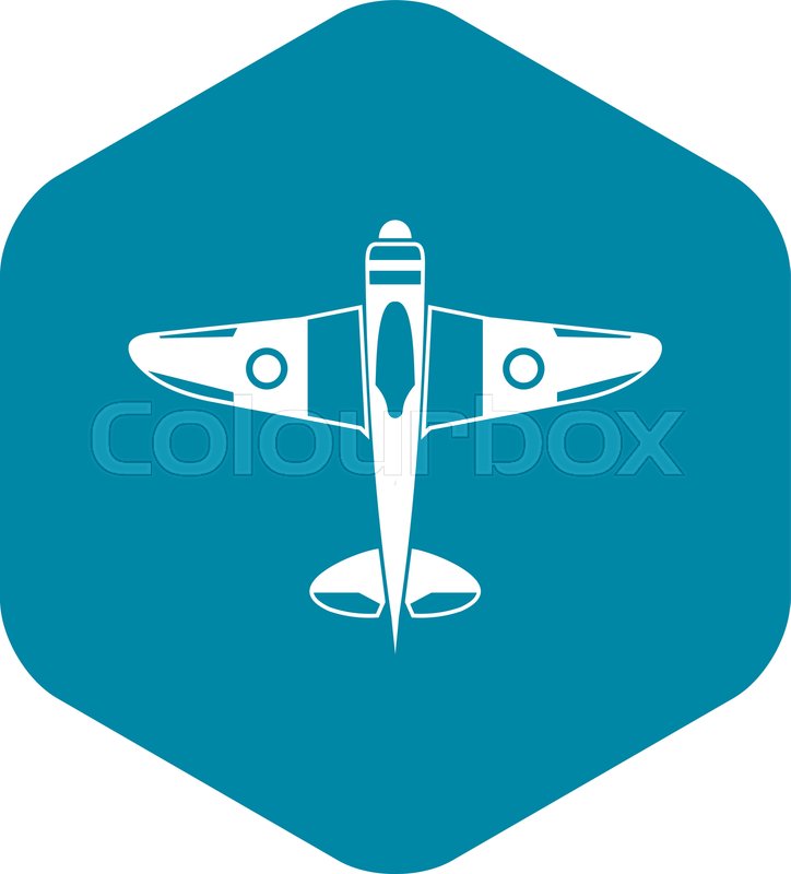 Military fighter plane icon. Simple ... | Stock vector | Colourbox