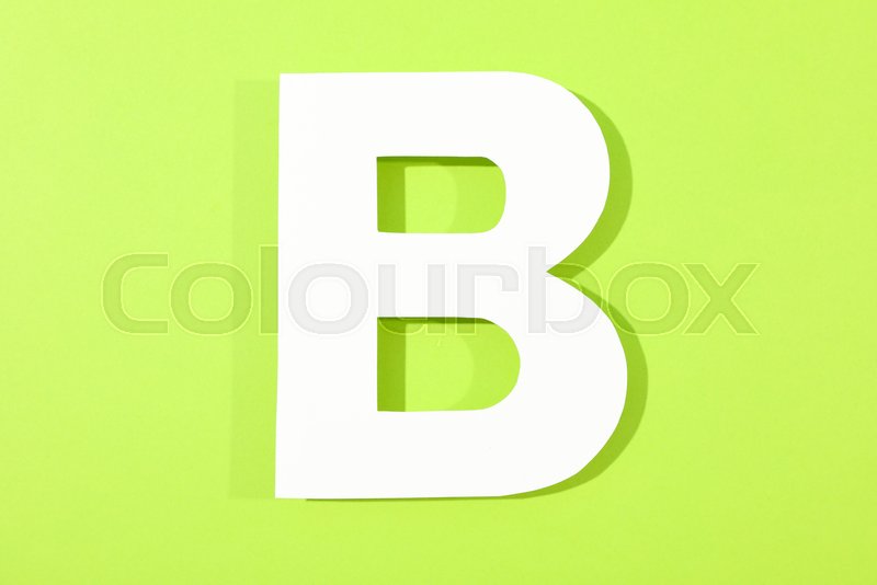White letter B on color background, ... | Stock image | Colourbox