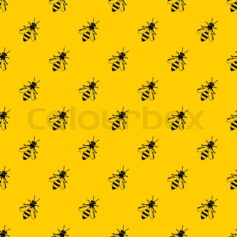 Honey bee pattern seamless vector ... | Stock vector | Colourbox