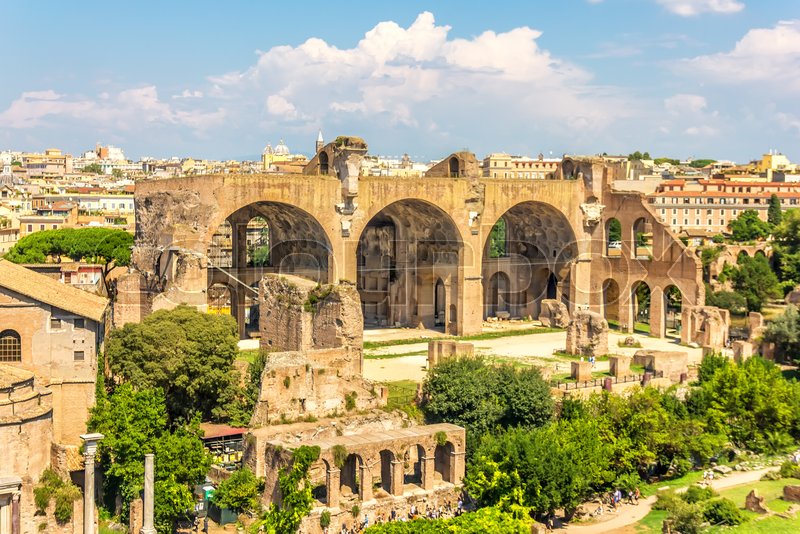 The Basilica of Maxentius and ... | Stock image | Colourbox