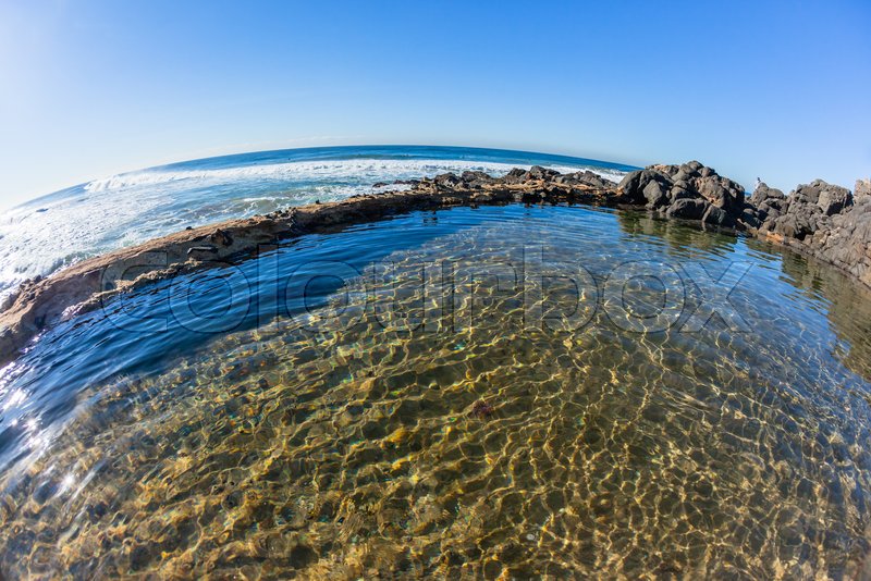Small beach rocky tidal swimming pool ... | Stock image | Colourbox