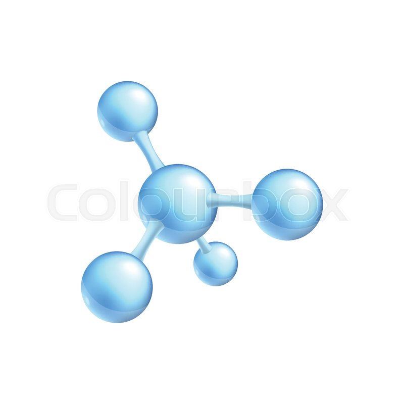 Structural chemical formula and 3d ... | Stock vector | Colourbox