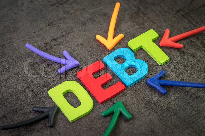 Debt, financial obligation that you ... | Stock image | Colourbox