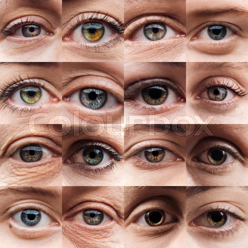 Collage with human beautiful eyes of ... | Stock image | Colourbox