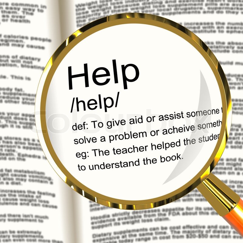 Help Definition Magnifier Showing Stock Image Colourbox Help Definition Magnifier Showing Stock Image Colourbox