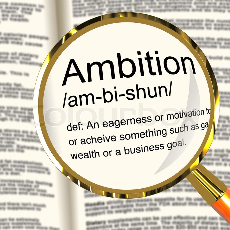 Ambition Definition Magnifier Showing ... | Stock image | Colourbox