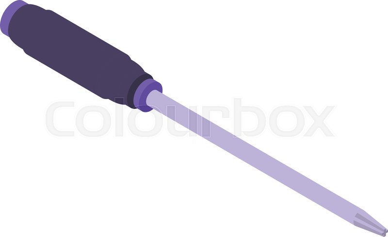 Cross screwdriver icon. Isometric of ... | Stock vector | Colourbox