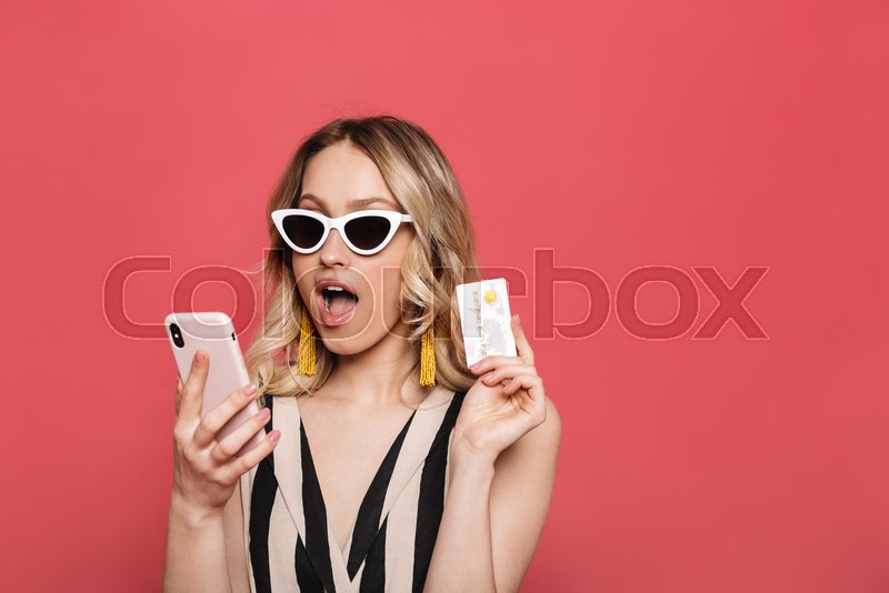 Photo of a beautiful shocked amazing ... | Stock image | Colourbox