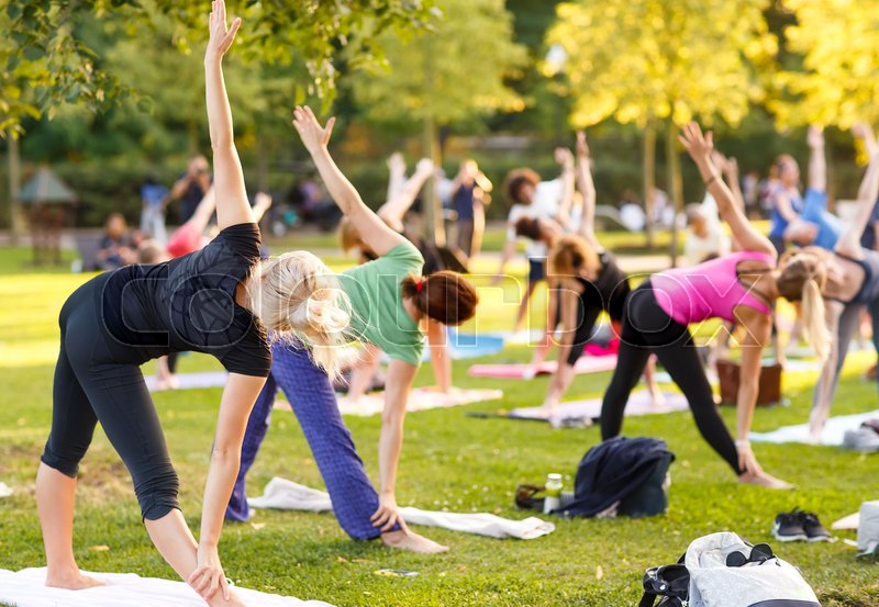 Yoga Class Outside