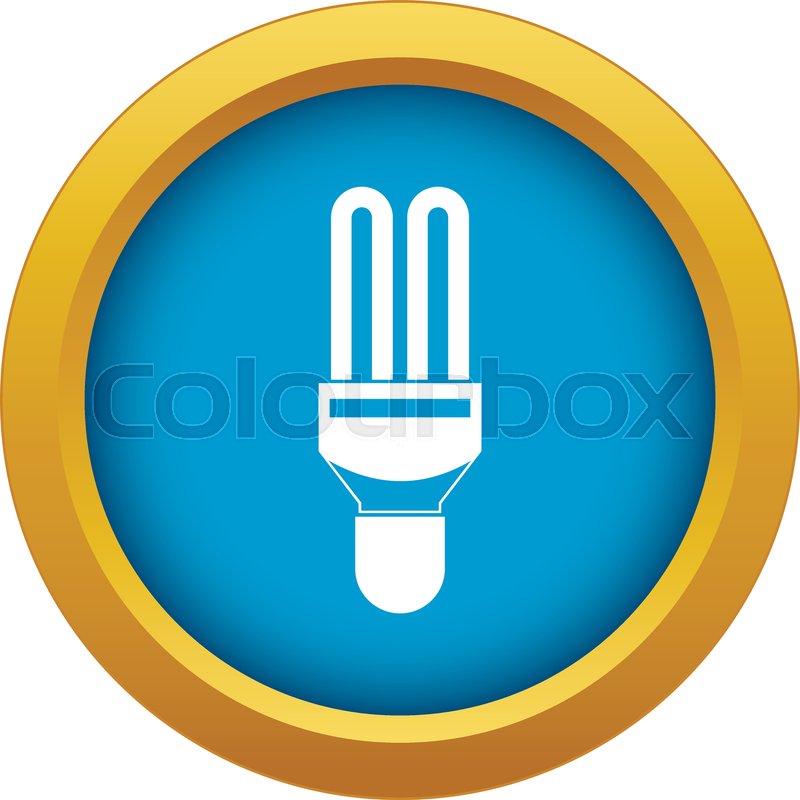 Fluorescence lamp icon blue vector ... | Stock vector | Colourbox