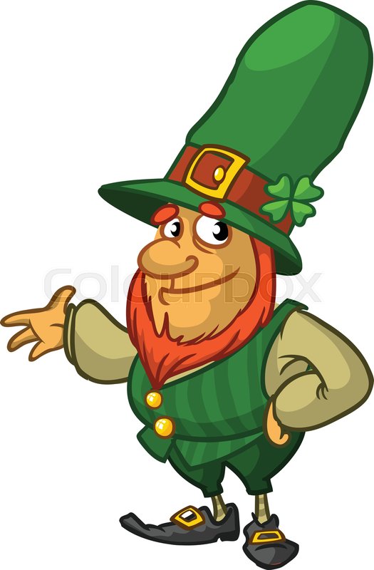 Cartoon Leprechaun character. Vector ... | Stock vector | Colourbox