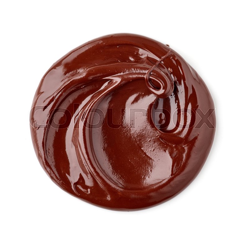 Melted chocolate isolated on white ... | Stock image | Colourbox