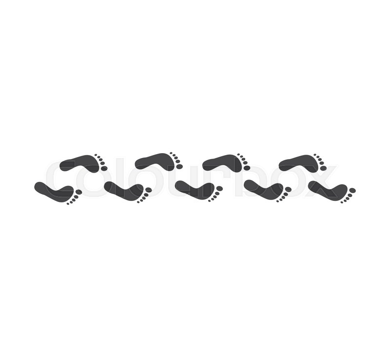 Vector abstract human barefoot ... | Stock vector | Colourbox