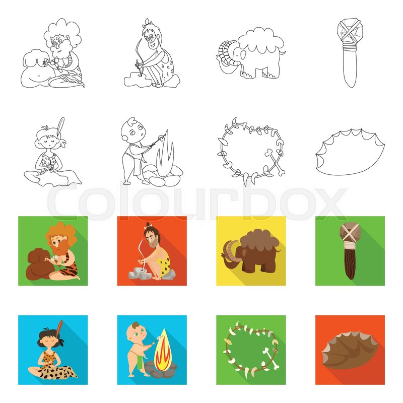 Vector illustration of evolution and ... | Stock vector | Colourbox