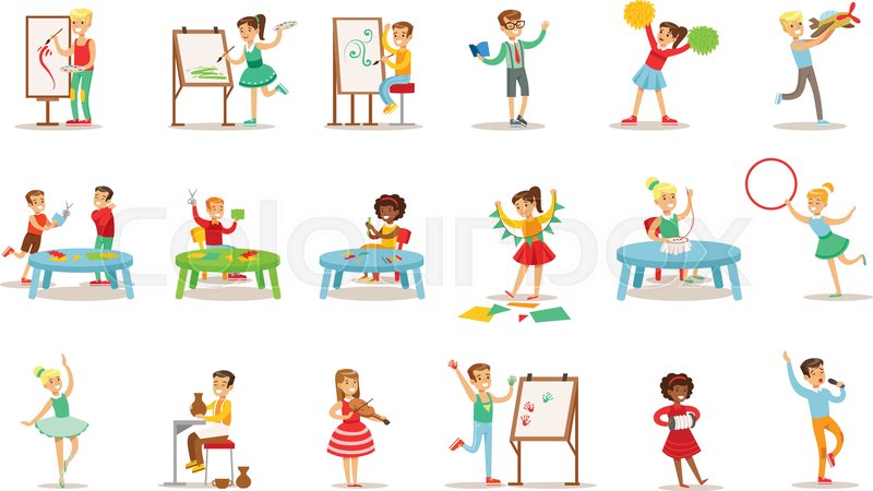 Creative Child Clipart Vector