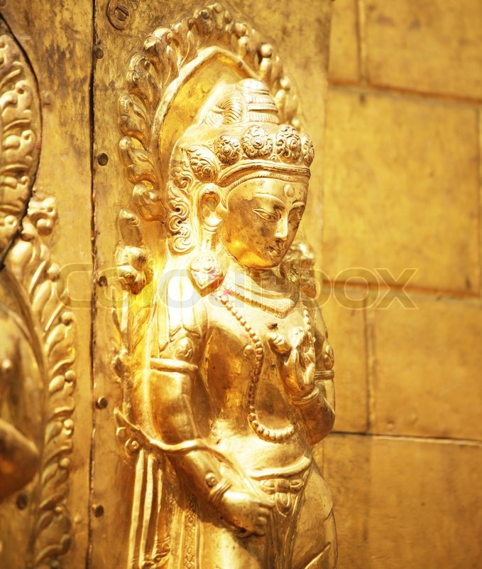 Gold statue | Stock Photo | Colourbox