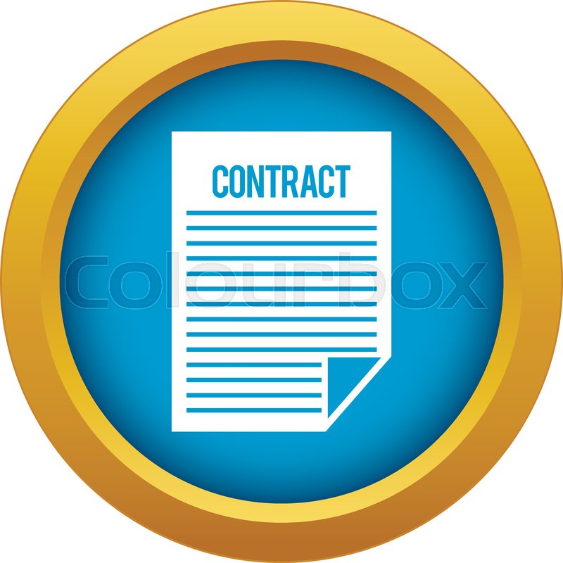 Contract icon blue vector isolated on ... | Stock vector | Colourbox