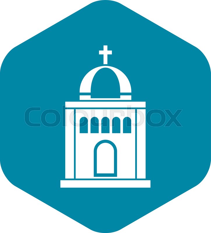 Church icon. Simple illustration of ... | Stock vector | Colourbox