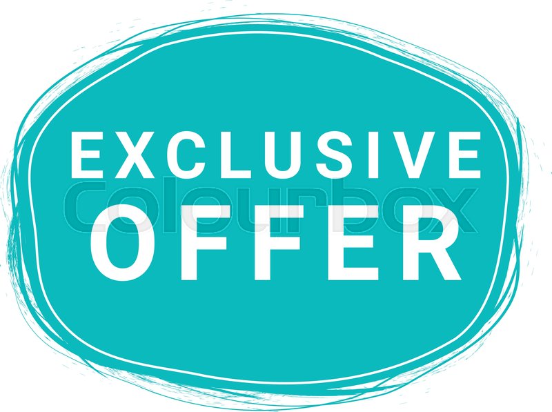 Exclusive Offer, Speech Bubble Banner, ... | Stock vector | Colourbox