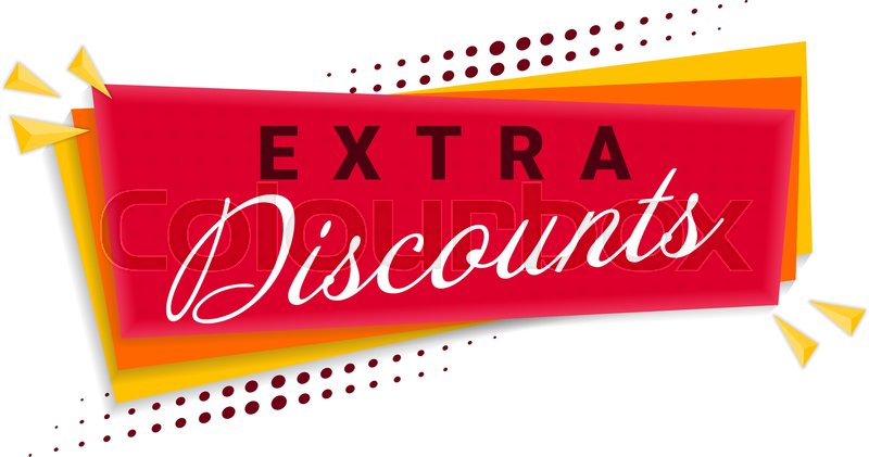 Extra Discounts Banner Template ... | Stock vector | Colourbox