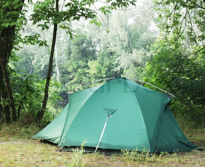 Tent in the forest | Stock image | Colourbox