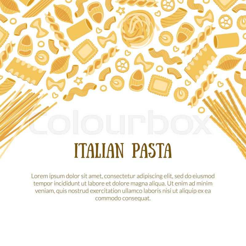 Italian Pasta Banner Template with ... | Stock vector | Colourbox