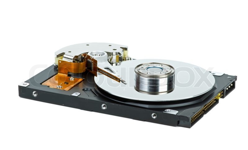 Hard disk drive with cover removed | Stock image | Colourbox