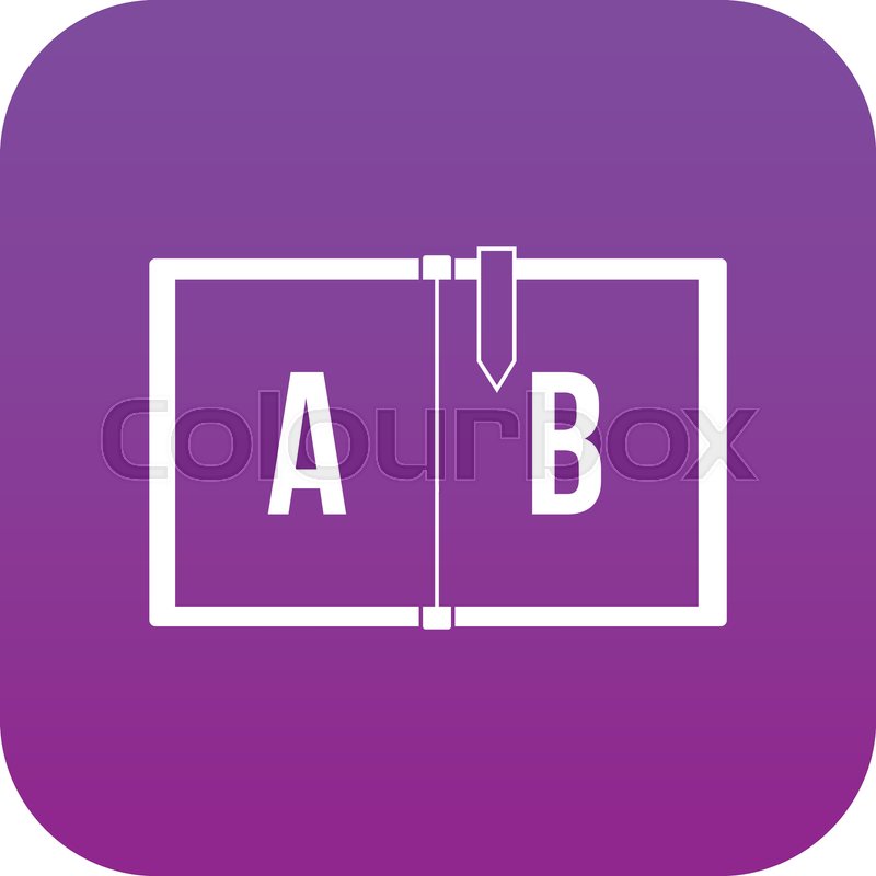 Children abc icon digital purple for ... | Stock vector | Colourbox