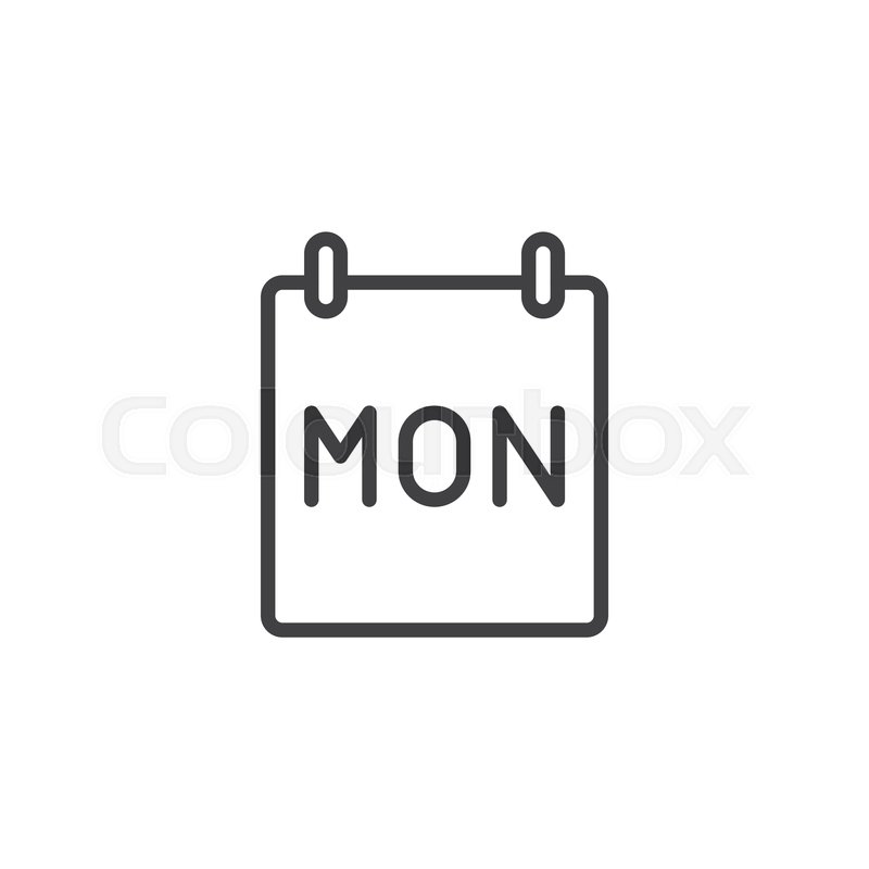 Monday Calendar Icon