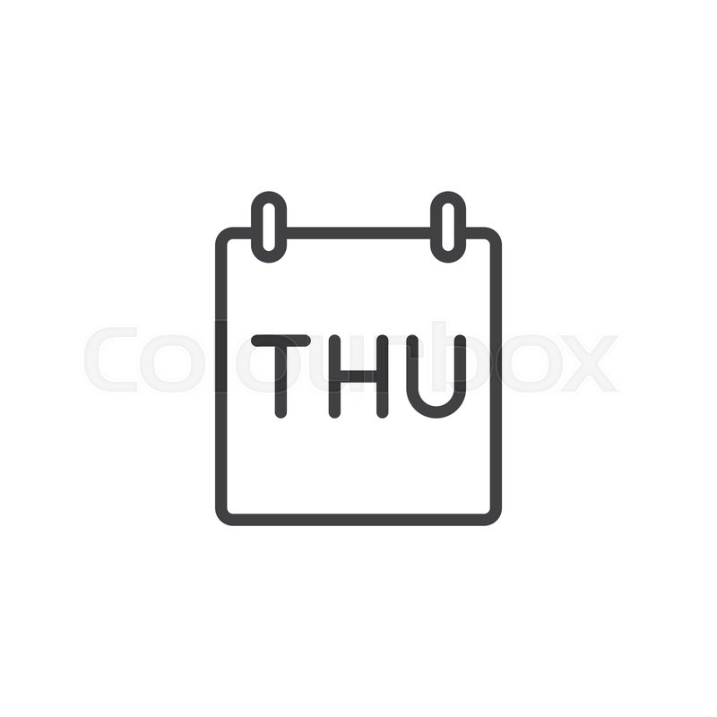 Thursday Calendar Page