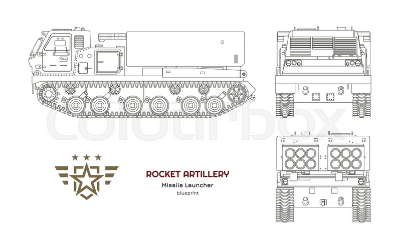 Military Tank Drawing Side View