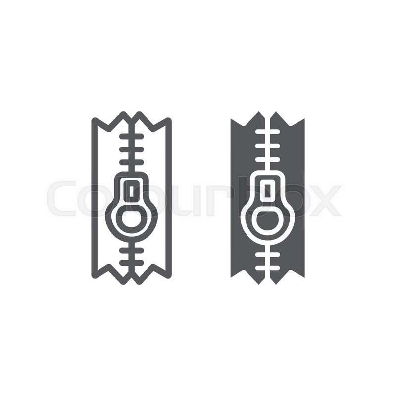 Zipper Icon Vector