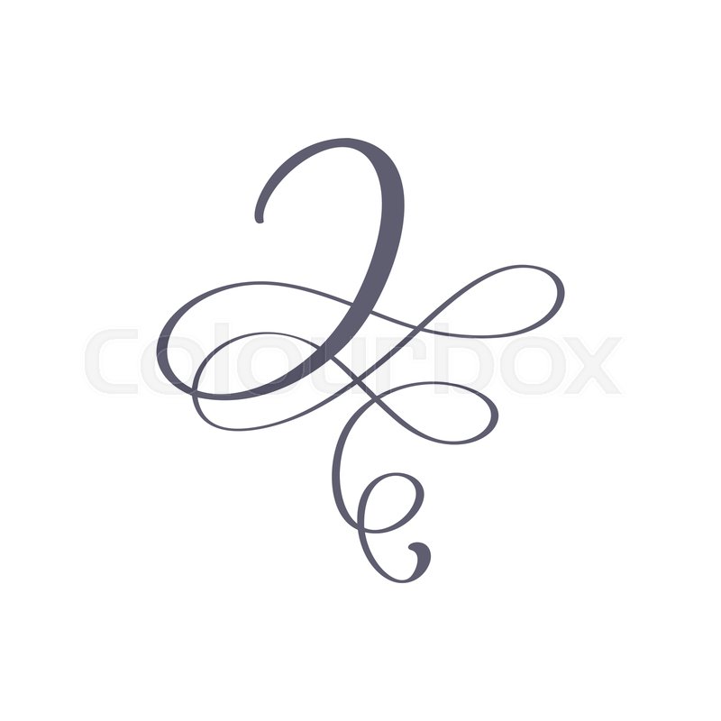 Fancy Cursive Letter J