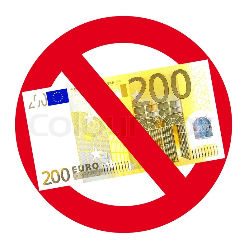 Keine Annahme Von 200 Euro Scheinen Stock Bild Colourbox keine-annahme-von-200-euro-scheinen-stock-bild-colourbox