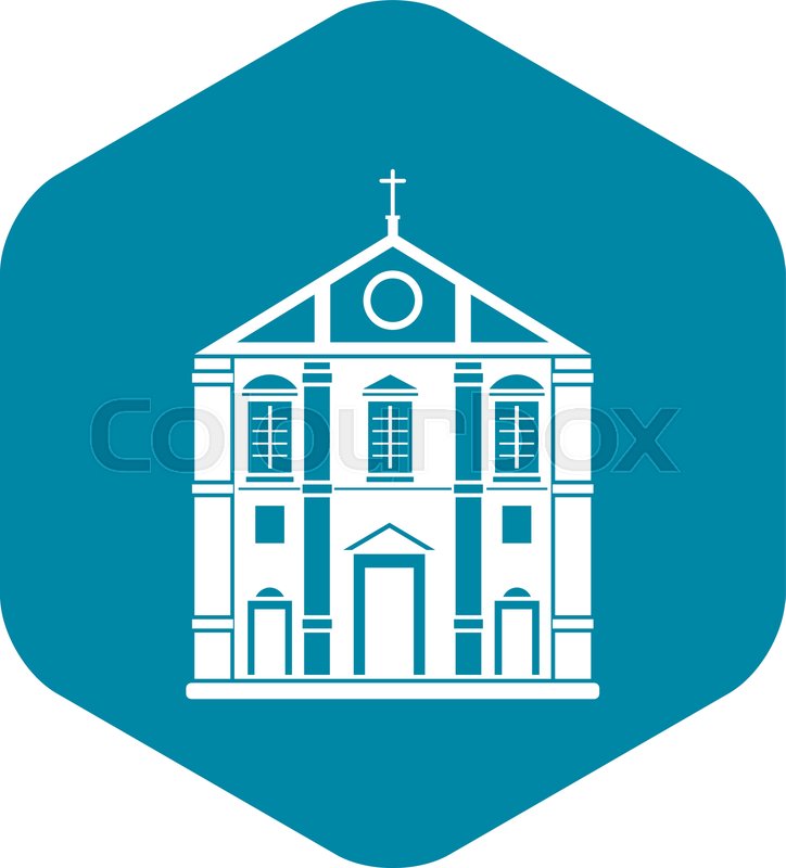 Church icon. Simple illustration of ... | Stock vector | Colourbox