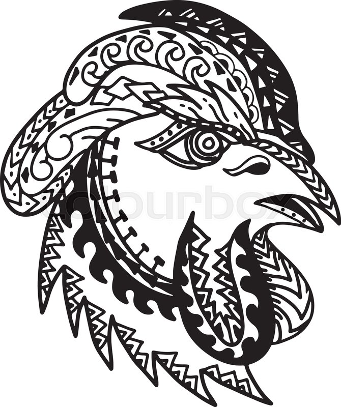 Tribal Rooster Tattoo