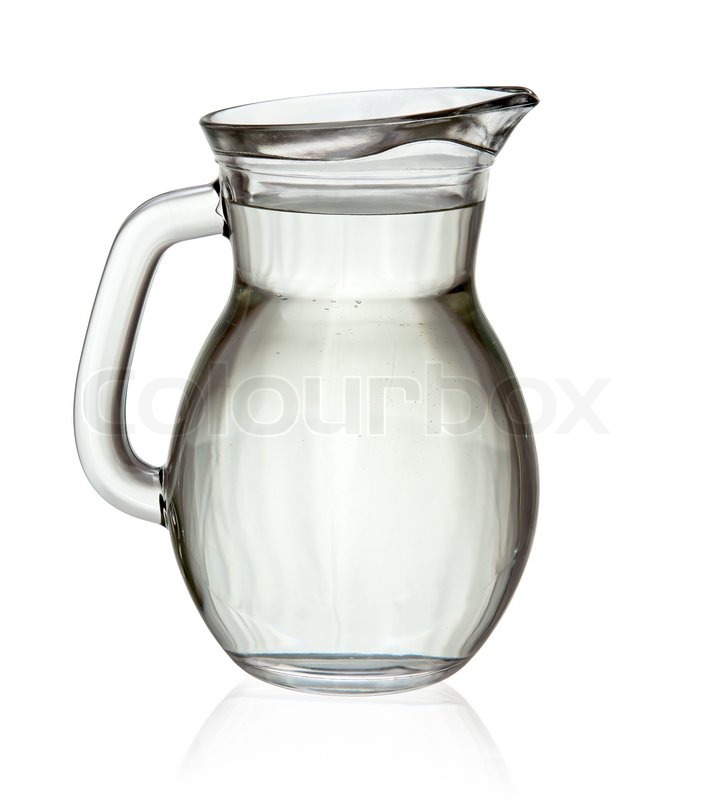 Full glass jug isolated | Stock image | Colourbox