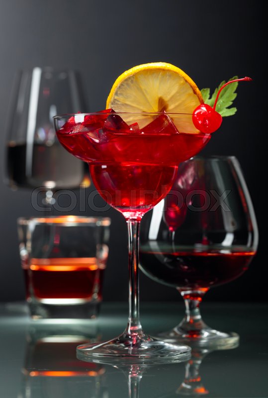 Alcohol Black Background