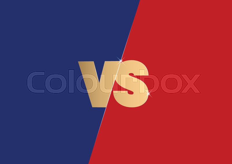 Versus sign. gold 3d symbol. Poster ... | Stock vector | Colourbox