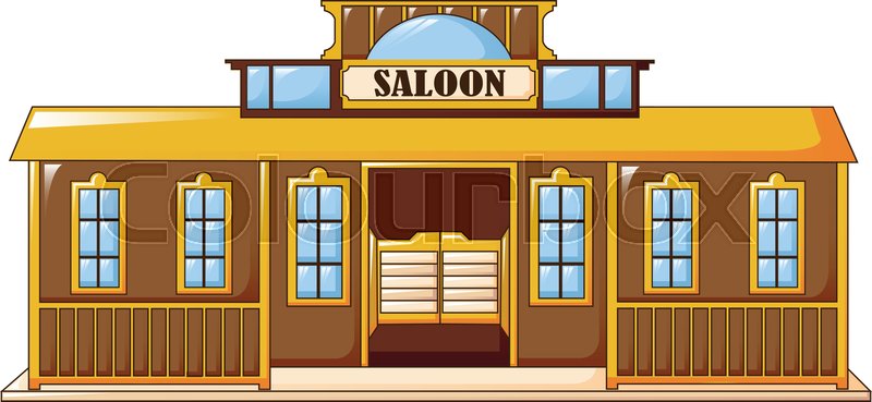 Saloon building icon. Cartoon of ... | Stock vector | Colourbox