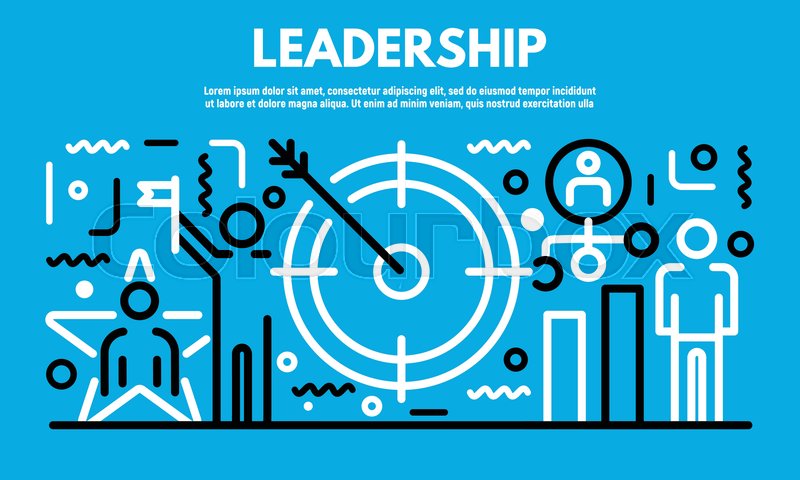 Leadership banner. Outline ... | Stock vector | Colourbox