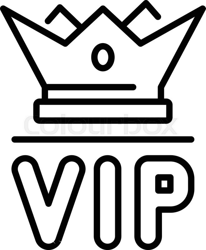 VIP crown icon. Outline VIP crown ... | Stock vector | Colourbox