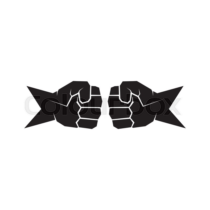 Two clenched fists bumping icon. ... | Stock vector | Colourbox