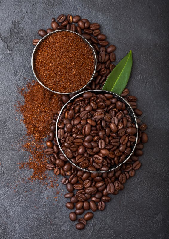 Fresh raw organic coffee beans with ... | Stock image | Colourbox