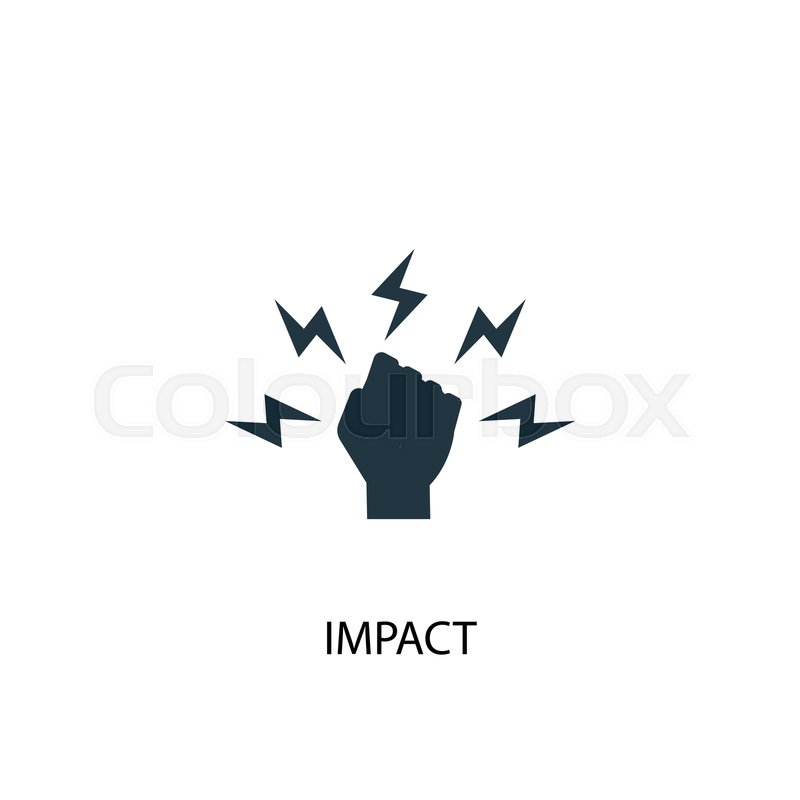 Impact icon. Simple element ... | Stock vector | Colourbox