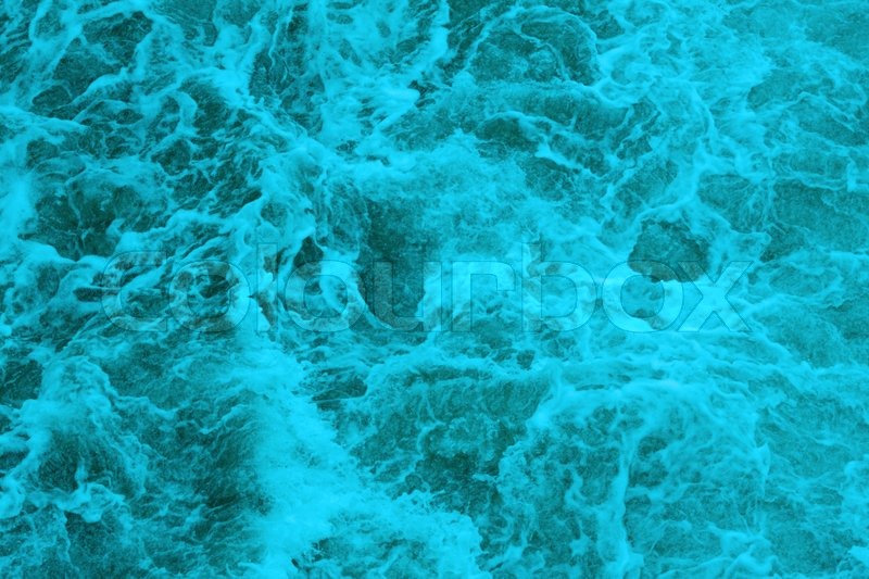 Vibrant fast moving blue water | Stock image | Colourbox