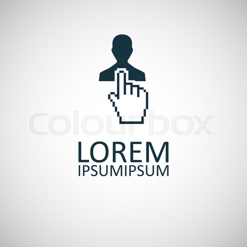 Hand select man icon trendy simple ... | Stock vector | Colourbox