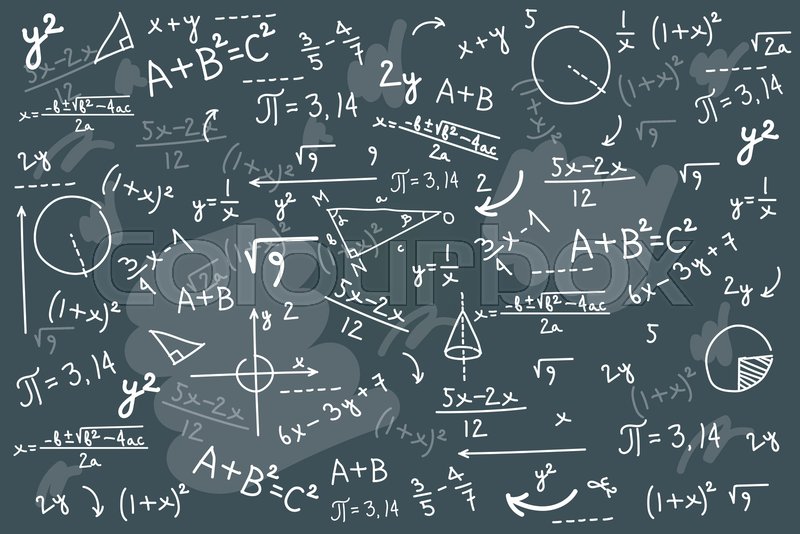 Math chalkboard vector illustration. ... | Stock vector | Colourbox