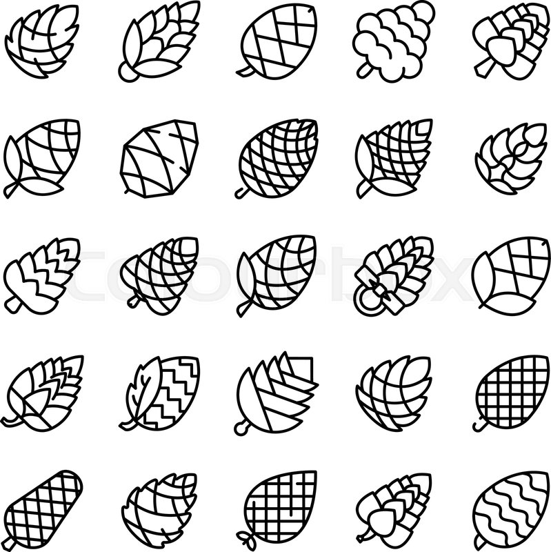 Pine Cone Outline