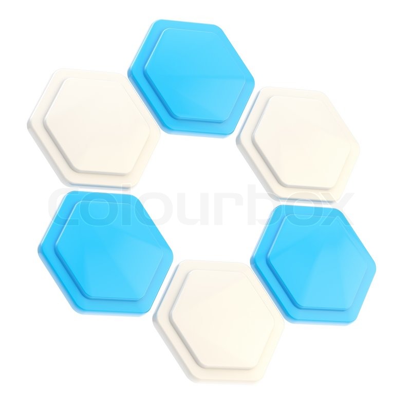 Abstract figure of six hexagon plates | Stock image | Colourbox